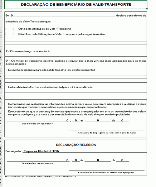 Modelo de Atestado de Saúde Ocupacional para Funcionário Empregado - ASO
